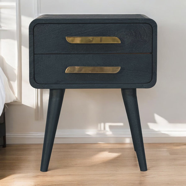 Corrigan Studio Midnight Teal Bedside Table | Wayfair.co.uk